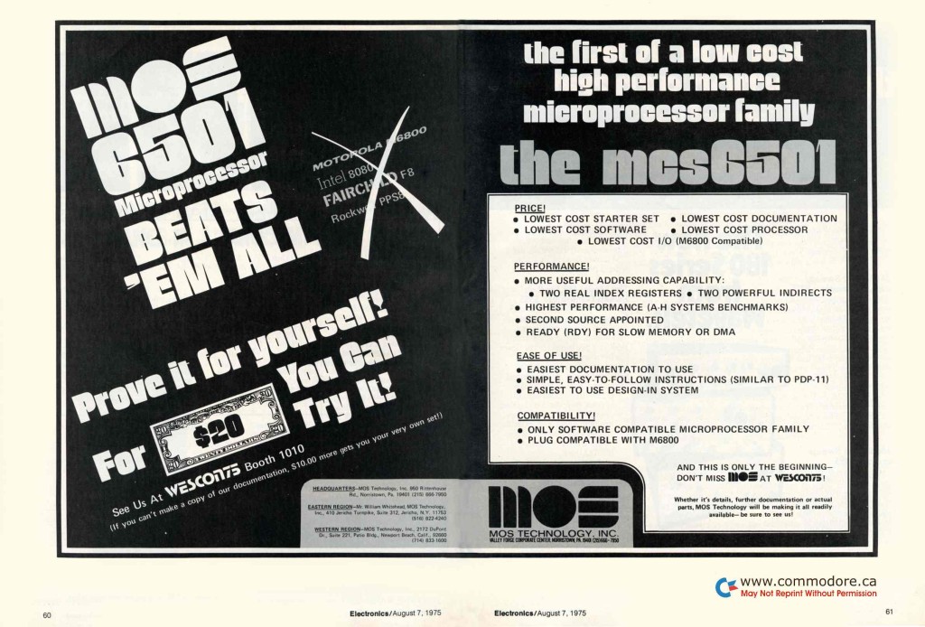 MOS – The Rise of MOS Technology & The 6502 - www.Commodore.ca