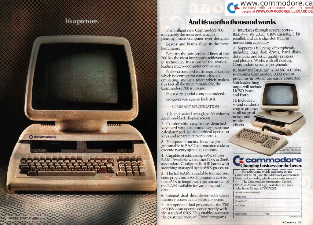 commodore-pet-cbmii-c700-1983 – Commodore Computers: C64 VIC20 PET C128 ...