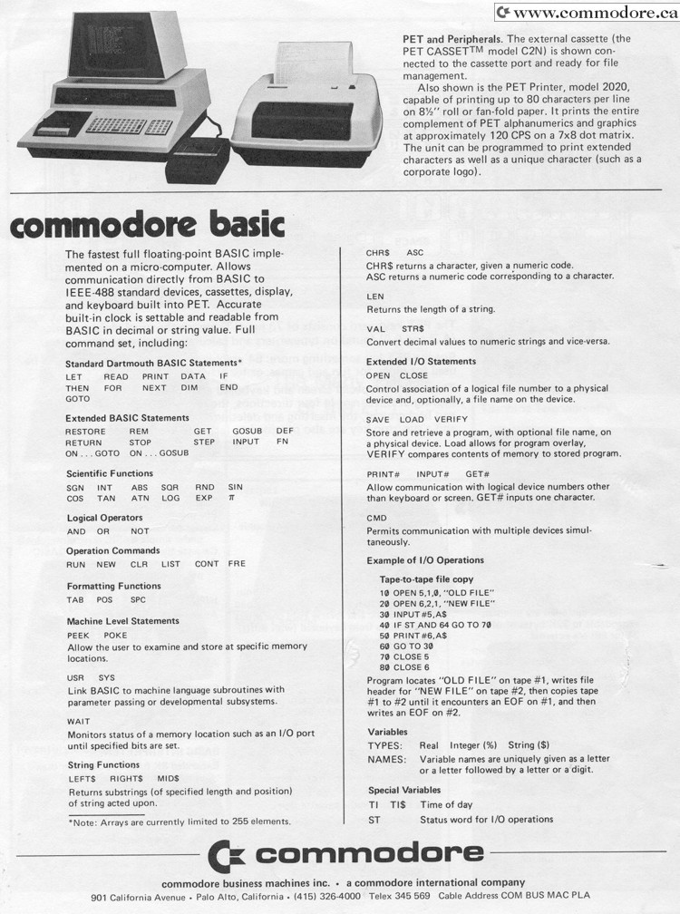 pet-2001-brochure-page-4 – Commodore Computers: C64 VIC20 PET C128 Plus4 – 8 Bit PC's