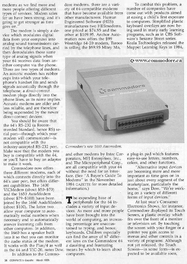 Commodore Peripheral Devices: Slot Expanders, Modems, Printers ...